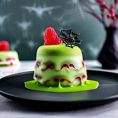 Bavarois Fondant au Matcha pour Halloween | Recette Originale Japon