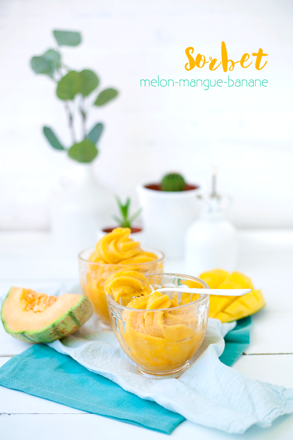 Sorbet melon-mangue-banane